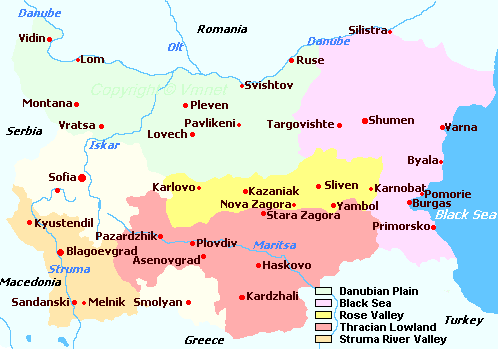 Bulgaria Wine Regions