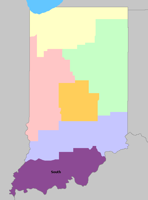 Map of Indiana